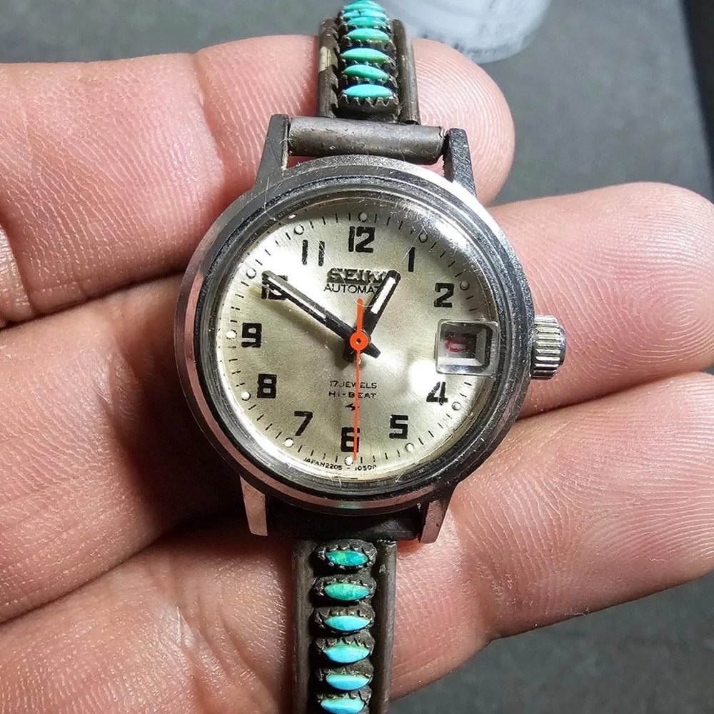 Vintage Seiko Hi-Beat Automatic Watch Natuve American… - Gem